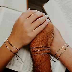 Sterling Silver Christian Bracelets for Women | 1 PETER 5:7 Bible Verse Morse Code | S925 Bracelets Inspirational Gifts for Women