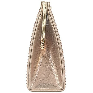 Metal Top-Handle Women Evening Clutch Purse Bag Crystal Rhinestone Handbags Champaign Medium