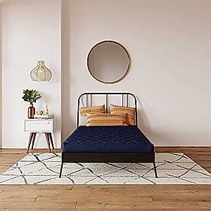 DHP Dana 6 Inch Quilted Twin Mattress with Removable Cover and Thermobonded Polyester Fill, Blue