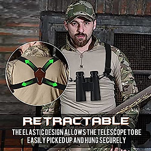 Binocular Harness Strap, X-shaped Decompression Binocular Strap, Binocular Chest Harness Suitable for Birding, Hunting, Hiking, and Rescue Activities