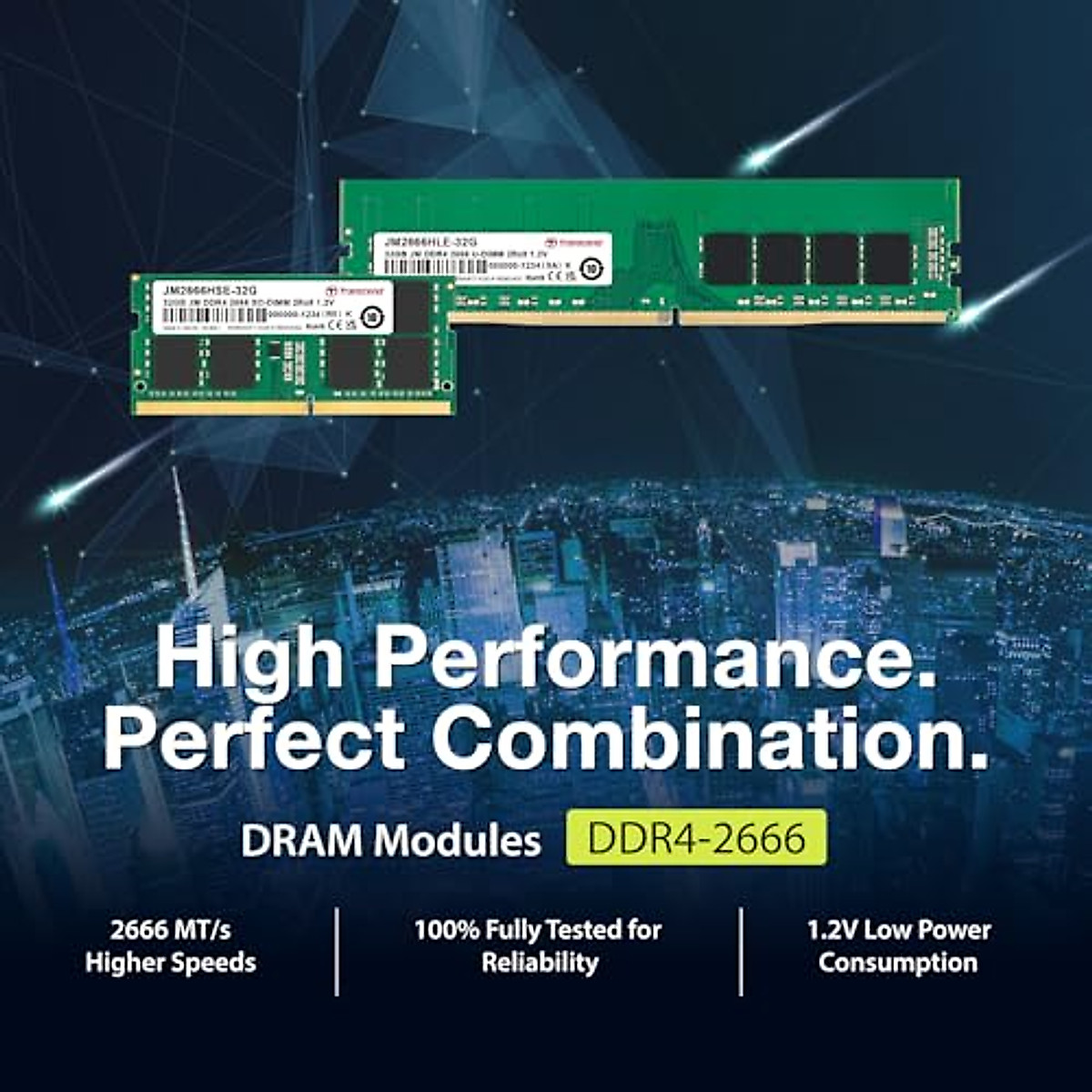 Transcend DDR4 DRAM Module (JetRam) 2666 Mbps 8GB (JM2666HSG-8G)