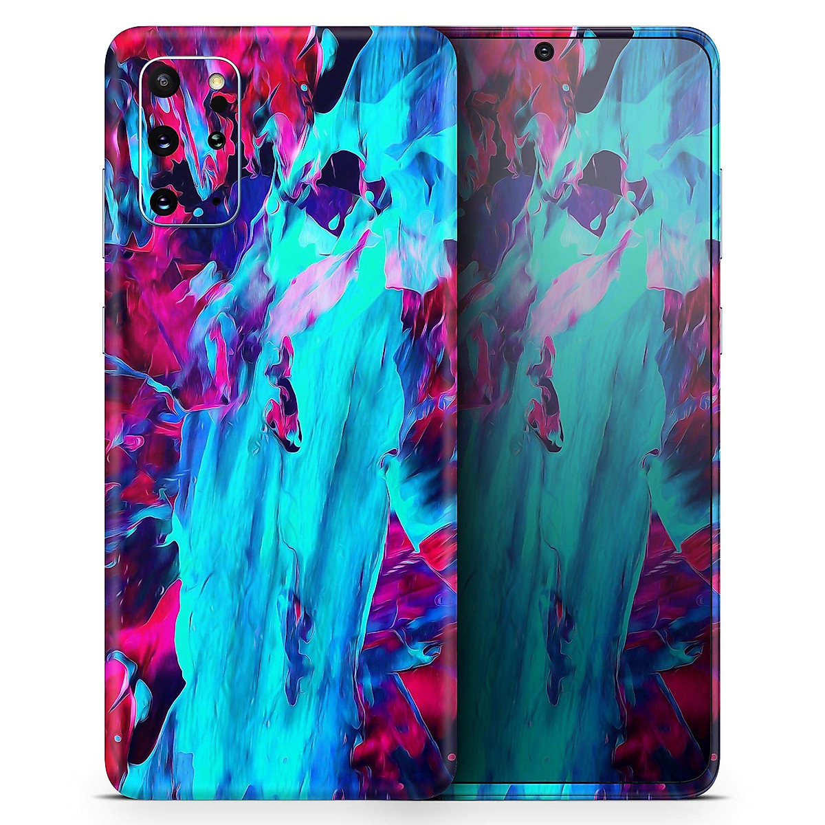 DesignSkinz Liquid Abstract Paint Remix V32 Protective Vinyl Decal Wrap Skin Cover Compatible with The Samsung Galaxy S20 (Screen Trim & Back Glass Skin)