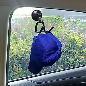 AUXPhome 2Pack Suction Cup Hooks, Hat Storage Organizer Stand Holder Hanger for Car, Shower,Glass Window,Kitchen & Bathroom & Restroom, for towels,jacket,Purse,cowboy hat - No Tools，No drilling