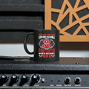Gift Firefighter Dad Great for Proud Fathers 11oz 15oz Black Coffee Mug