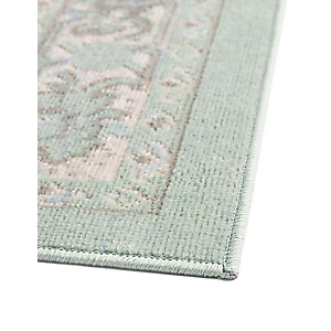Unique Loom Whitney Collection Area Rug - Milano (4' 1" x 6' 1" Rectangle, Mint/ Ivory)
