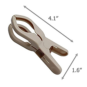 Zingpaw 8-pcs Beach Towel Clips for Drying Socks,Hanging Clips,Heavy Duty Clothes Pin