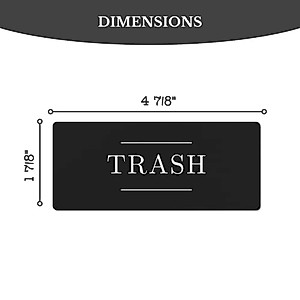 Recycling Stickers for Trash Cans - Set of 6 | Durable Labels
