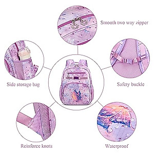 Cusangel Toddler Backpack for Girls, Girls Backpack for Kids 6-8, Lightweight Butterfly Kids Backpacks for Girls