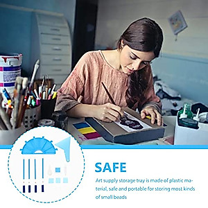 Ciieeo 1 Set Multifunctional Turning disc Roller Diamond Art pens Diamond Tools Art Storage Diamond Art Tools Art Trays Grinder Drill Pen Bead Storage Plastic Diamond Drawing Organizer 5d