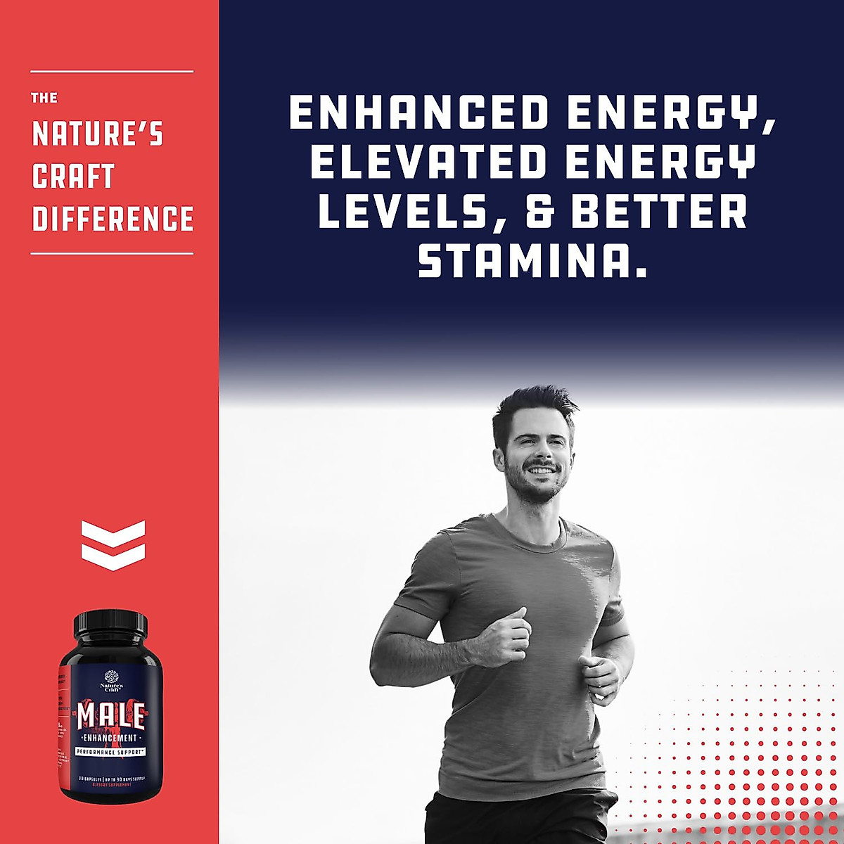 Natural Halal Male Enhancement Supplement for Increased Energy and Drive with Pure Maca Root Fenugreek Extract and Tongkat Ali Powder Best Stamina Booster