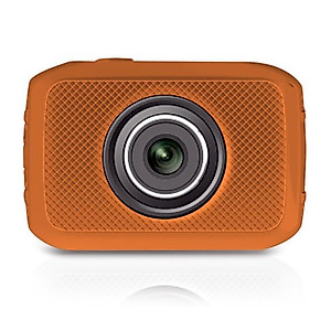 Pyle Mini HD Sports Action Camera - Camcorder w/ 5.0 MP Camera, 2" Touch Screen, USB SD Card, Rechargeable Battery - Waterproof Case, Bike Handle bar, Helmet Mount, Car Charger PSCHD30OR (Orange)