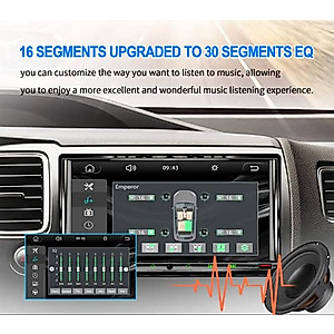 1280x720 HD Non-Glare Touch Screen Car Stereo with 30 Segment EQ,7 Inch Double Din Stereo for Apple Carplay & Android Auto with Bluetooth 5.2,Car Radio with Backup Camera, Mirror Link/SWC/FM/AM