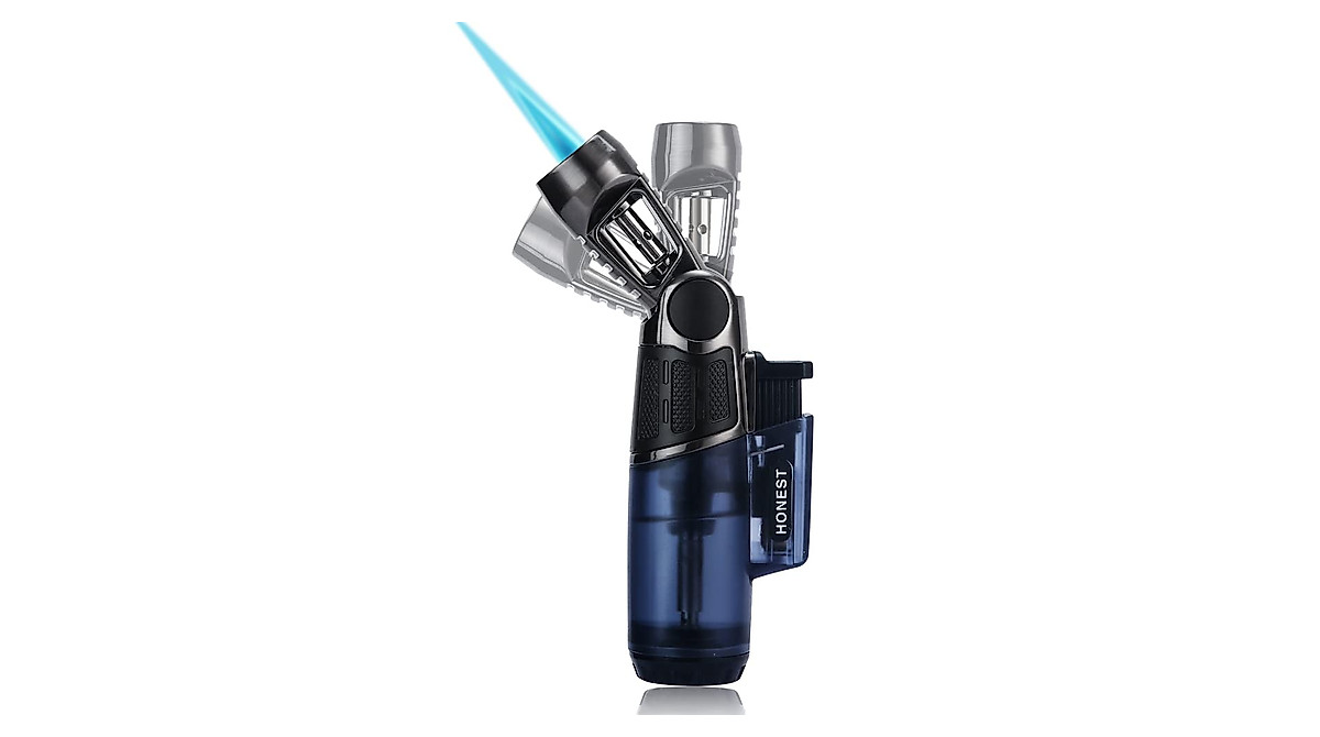 Portable Rotatable Head Torch Lighter - Windproof & Refillable