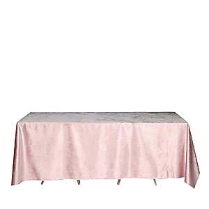 Tableclothsfactory 90 x 132 Inch Rose Gold Rectangle Tablecloth - Premium Velvet Table Cloth for Wedding, Party, Banquet, and Events