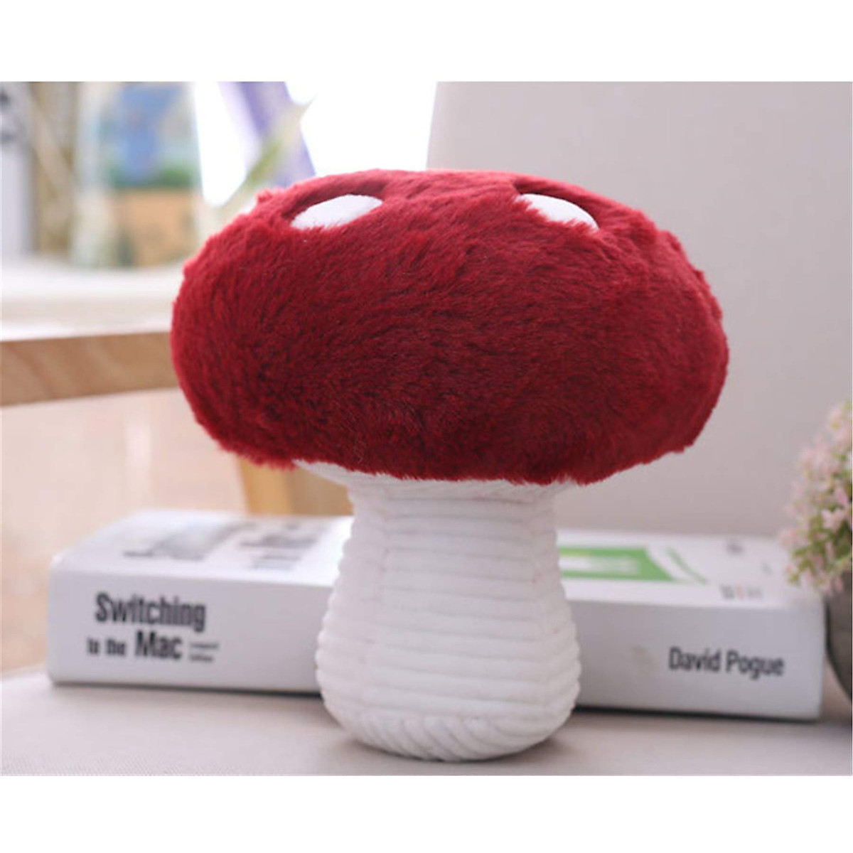 Fun Sunma Lovely Mushroom Cotton Pillow Stuffed Plush Mushroom Pillow (8 inches)
