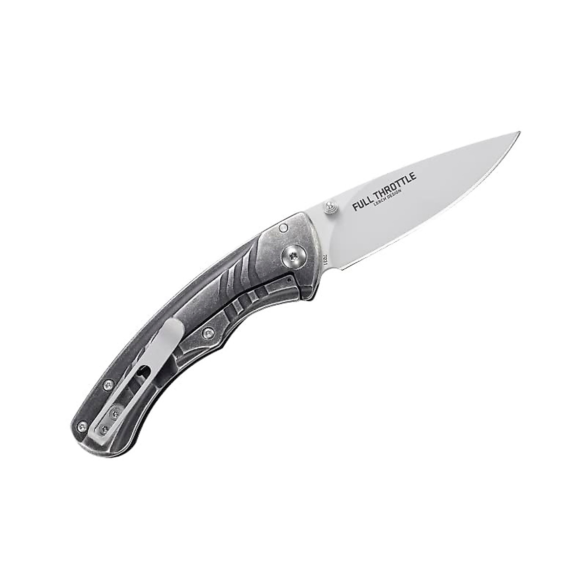 Columbia River Knife & Tool CRKT Full Throttle EDC Folding Pocket Knife, Everyday Carry Utility Folder with Frame Lock, Drop Point Blade with Bead Blast Finish, Outburst Assisted Opening 7031