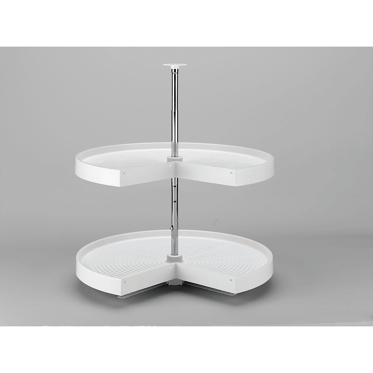 28in Pie Cut Polymer Lazy Susan Set Almond