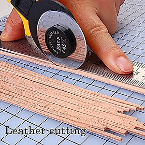 Break Leather Art Rotary Cutter Professional 45mm Rotary Fabric Cutting Machine, Ergonomic Soft Handle Rotary Drum Cutter for Cutting Quilted Fabrics and Crafts.