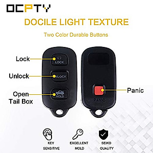OCPTY 2X Flip Key Entry Remote Control Entry Remote key Fob for 99 00 01 02 03 04 05 06 07 08 for Pontiac Vibe for T OYOTA Camry Corolla Matrix Sienna Solara GQ43VT14T