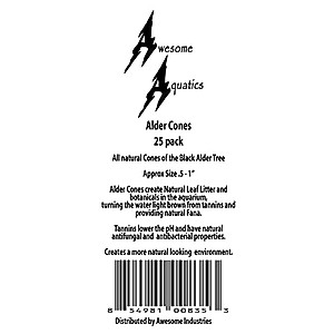 Alder & Casuarina Cones Betta/Shrimp Tank Promotes Natural Habitat, Breeding, Tannin Producing Improves Immunity, Easy to Use, Alder Cone Alternative by Awesome Aquatic (25 Pack Alder)