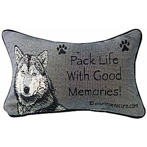 Manual The Lodge Collection Reversible Throw Pillow, 12.5 X 8.5-Inch, Advice from a Wolf X Your True Nature