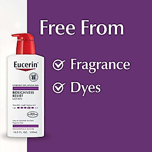 Eucerin Roughness Relief Body Lotion, Unscented Body Lotion for Dry Skin, 16.9 Fl Oz Pump Bottle