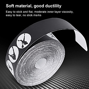 CUTULAMO Racket Head Protection Tape,PU Material Tennis Racquet Head Guard,Non Slip Tennis Racket Tape,Lightweight Racket Head Protector,Racket Protection Tape for Tennis Racket 5m/16.4ft (Black)