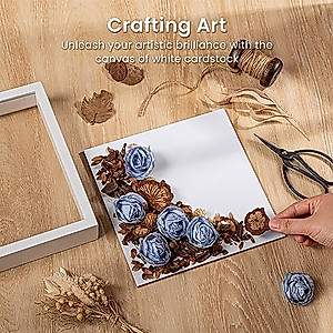 Califortree 8x8 Shadow Box Frame - Memory Box Display Case for Memorabilia Flower Awards Medals Wedding Photos and Keepsake, White