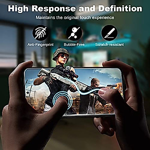 LYWHL for Samsung Galaxy S23 Screen Protector, 3 Pack Tempered Glass 9H Hardness Case Friendly HD Clear Film + 3 Pack Camera Lens Glass Protector for Galaxy S23 [Compatible Fingerprint]