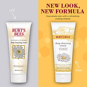 Burt's Bees Soap Bark and Chamomile Deep Cleansing Cream, 6 ounce pack of 2