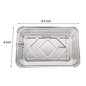 Waytiffer 20Pack Drip Pans Compatible with Weber Grills Spirit Gas Grills, Q Grills, Genesis and Genesis II LX 200 300 Series,Disposable Aluminum Foil BBQ Grease Trays, 8.5 x 6 Inch