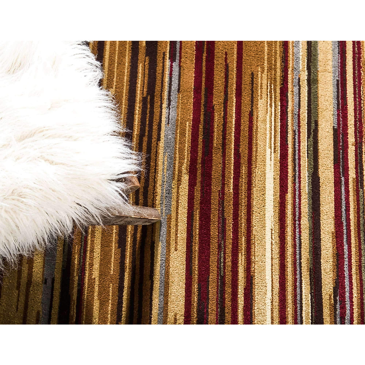 Unique Loom Barista Collection Area Rug - Icatu (4' 1" Round, Beige/ Brown)