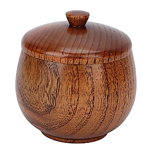 Wood Spice Jar, Easy To Classic Flip Top Spice Jar Sour Jujube Wood for Sugar for Kitchen (Large lacquer model)
