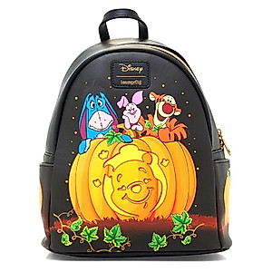 Loungefly Disney Winnie The Pooh Pumpkin Glow-In-The-Dark Mini Backpack