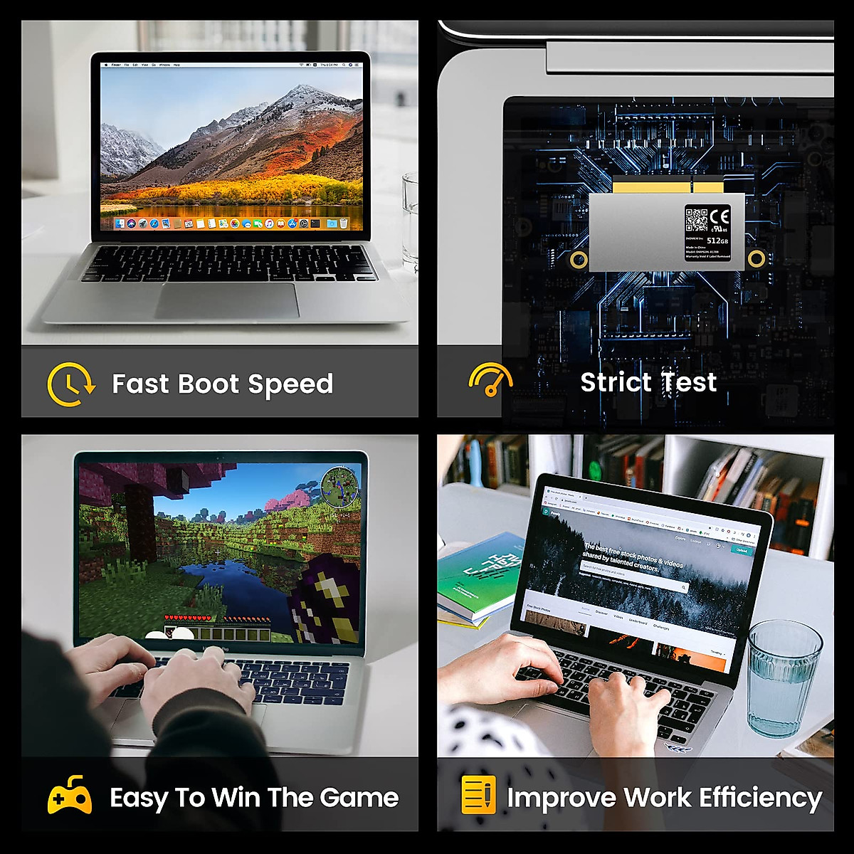 INDMEM NVMe PCle SSD 1TB 3D TLC Flash Hard Drive with Tools for Upgrade 2016 2017 13" MacBook PRO A1708（EMC 2978/3164 Non-Touch Bar Models(Late 2016-Mid 2017 Year)