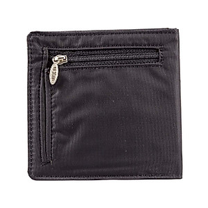 Big Skinny Men's World Bi-Fold Slim Wallet with Zippered Pocket, Holds Up to 35 Cards, Black