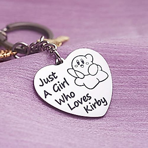 Kirby Merch Cute Keychain Cartoon Video Game Character Gifts For Teen Girls Daughter Women Birthday Gift Keychains