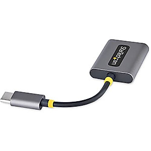 StarTech.com USB-C Headphone Splitter, USB Type C Dual Headset Adapter w/Mic Input, USB C to 3.5mm Audio Adapter/Earphone Dongle, USB C to Audio Jack/Aux Output, 24-bit DAC (USBC-Audio-Splitter)