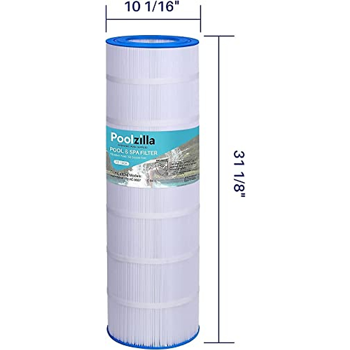Poolzilla 1 Pack Replacement Cartridge for CC150, CCRP150, PAP150, Unicel C-9415, R173216, 59054300, Filbur FC-0687, 160317, 160355, 160352, Predator 150, 150 sq. ft. Filter Cartridge