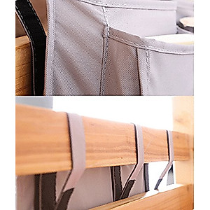 Oululu Bedside Caddy - Hanging Bedside Storage Organizer Bag for Bunk Beds Sofa (Grey)