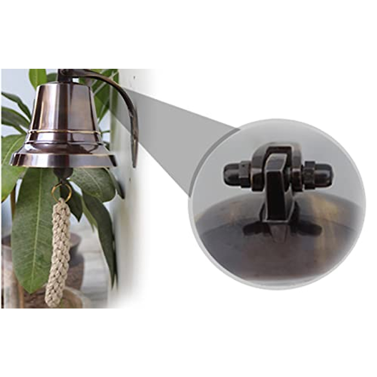 5" Solid Brass Bell Quality Marine Wall Mounted Ship Bronze Finished Hanging Bell Perfect for Dinner, Indoor, Outdoor, School, Bar, Reception, Last Order & Church by The Metal Magician