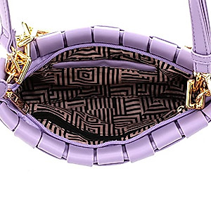 Womens Girls Gold Chain Accent Vegan Leather Clutch Purse Tote Handbag Crossbody (Black)