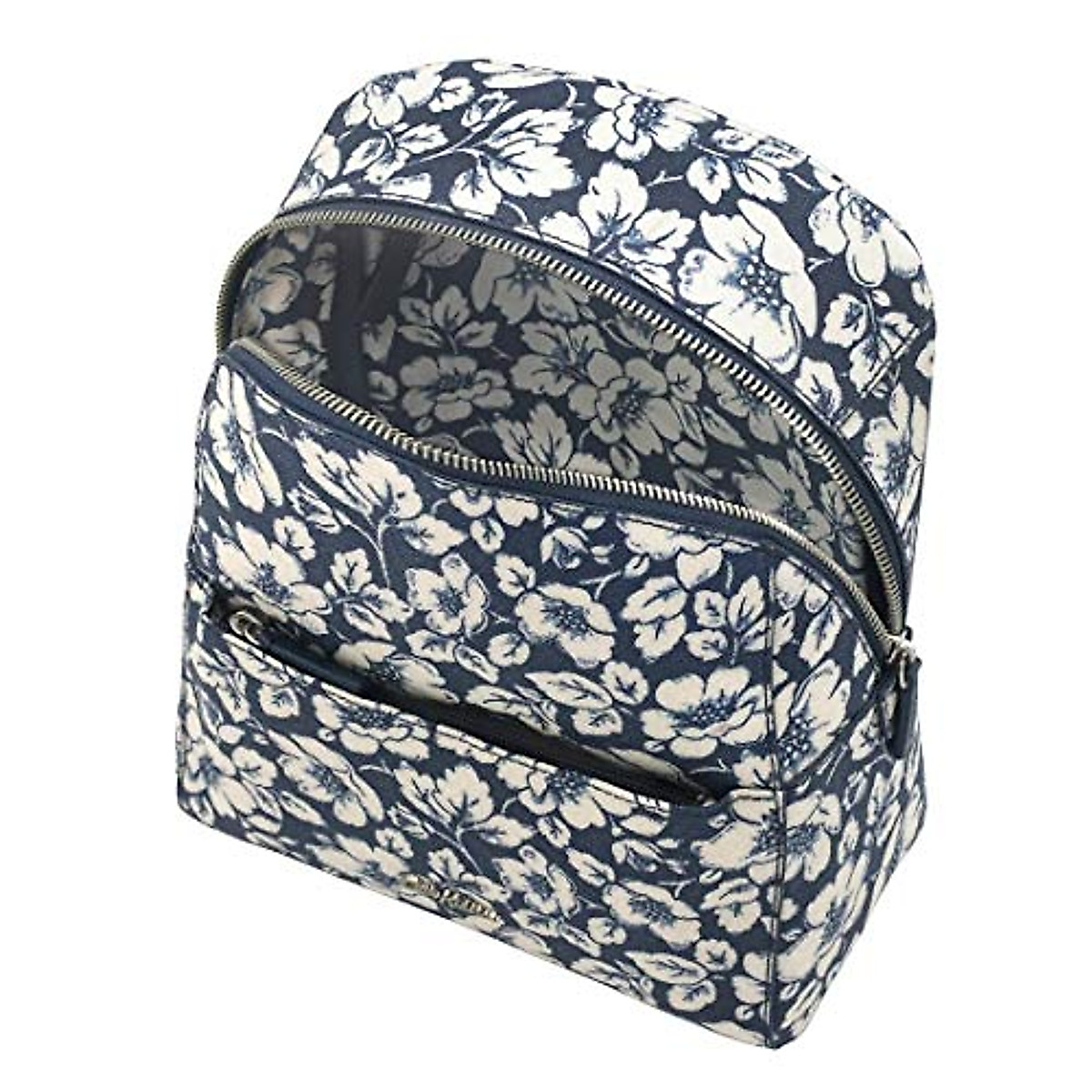 Cath Kidston Smart Zipped Backpack Didworth Flowers Navy