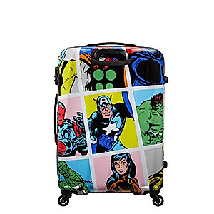 American Tourister Luggage Suitcase, Multicolored (Marvel Pop Art), L (75 cm-88 L)