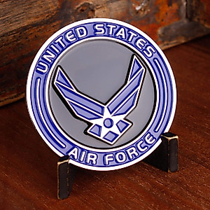 Air Force Senior Airman E4 Challenge Coin! United States Air Force Senior Airman Rank Military Coin. E-4 USAF Challenge Coin! Designed by Military Veterans - Officially Licensed Product!