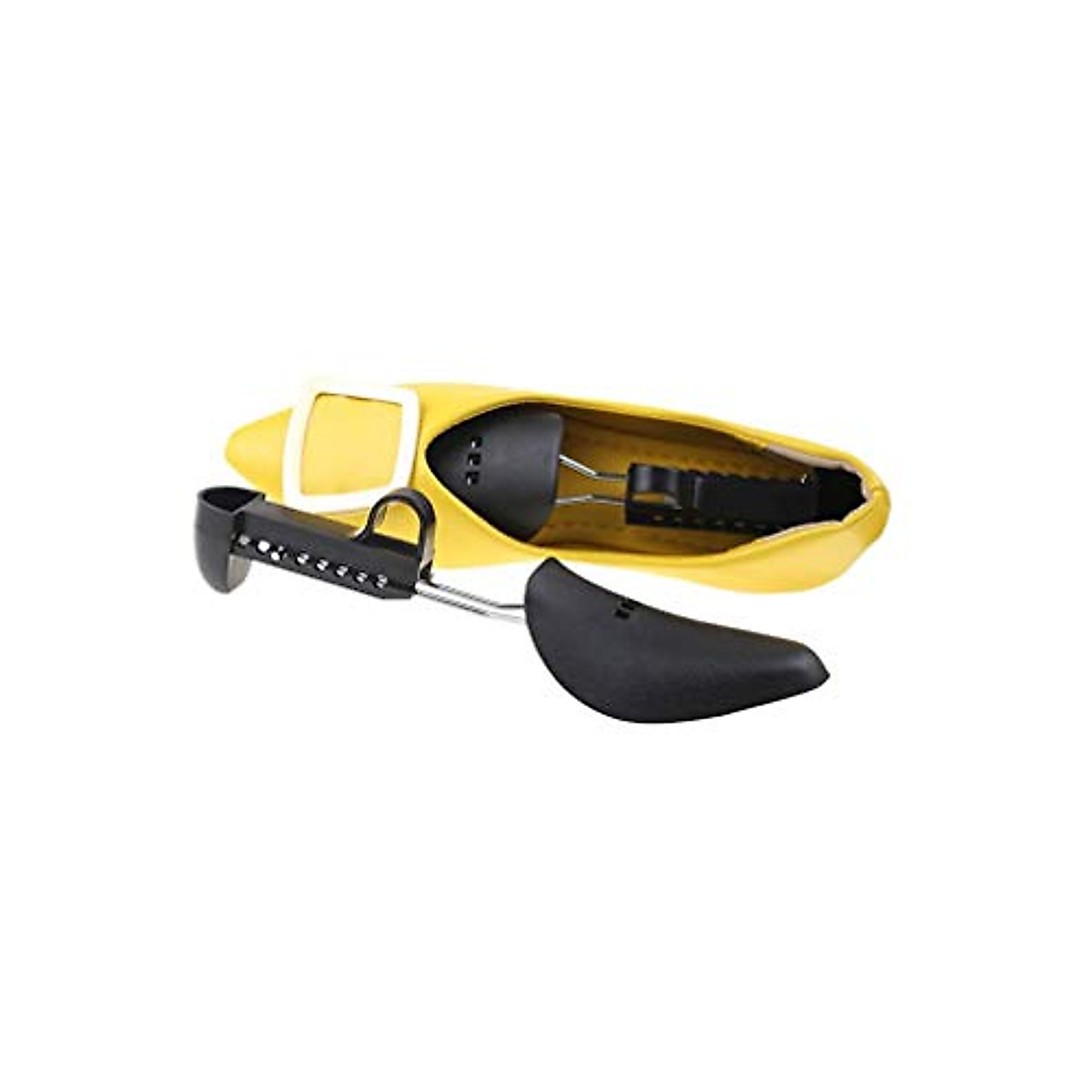 DOITOOL Sneaker Rack Sneaker Rack 4 Pcs Plastic Shoe Stretcher Adjustable Shoe Tree Shoe Shaper Boot Holder Shaper Organizers for Women Shoe Size 35-39 Black Mens Shoe Rack Sneaker Shelf