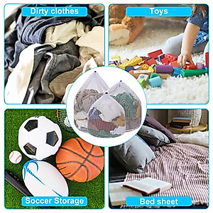 3 Pcs Mesh Laundry Bags Large Washable Laundry Bags Mesh Wash Bags with Drawstring Closure Mesh Washing Bags for Delicates Clothes Bed Linen Toys College Dorm Apartment, 3 Size