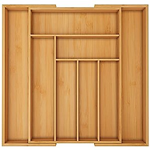 Utopia Kitchen Expandable Drawer Organizer , Adjustable Kitchen Drawer Organizer , Bamboo Drawer Dividers Organizer for Kitchen , Silverware, Flatware, Living Room , Makeup Drawer & Utensil Holder