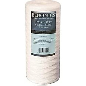 Bluonics String-wound Sediment, CTO Carbon & Sediment (2of each) Filter Set for our Well Water System > 6pcs 4.5" x 10" Whole House Cartridges