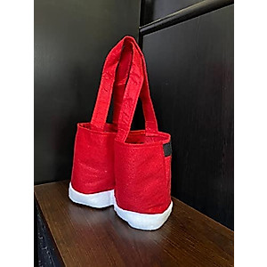Christmas Decorations Gift Bags – Decorations for Bottles, Festive Bags Sweater Party Table decor - Santa Outfit Design, Christmas Tableware, Silverware Holders, Wine Bottle Bags, Candy Pouch Bag, Knife Spoon Fork Bag, Mini Christmas Stockings for Xmas Gi